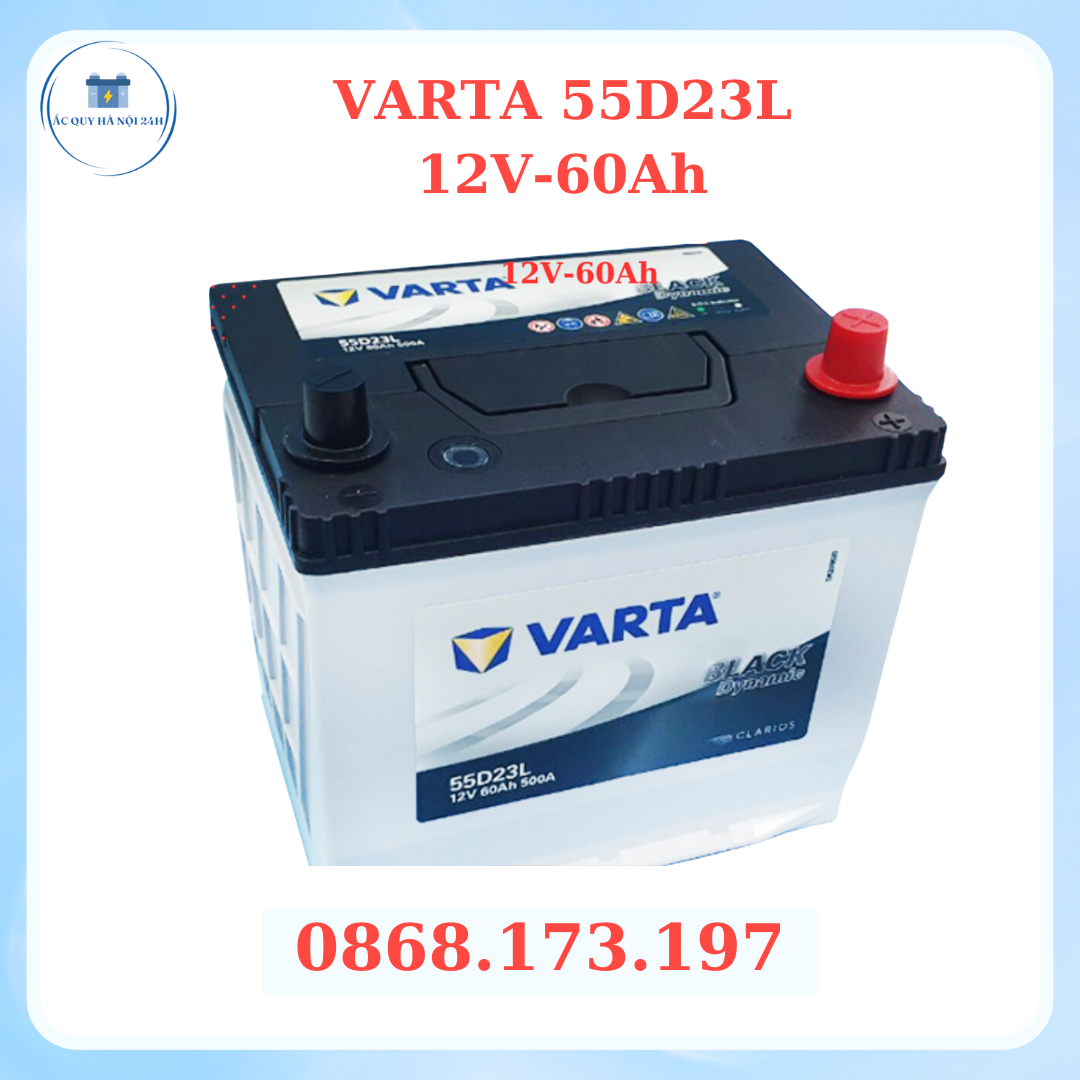 Ắc quy Varta 55D23L ( 12v -60ah ) - ẮC QUY HÀ NỘI 24H